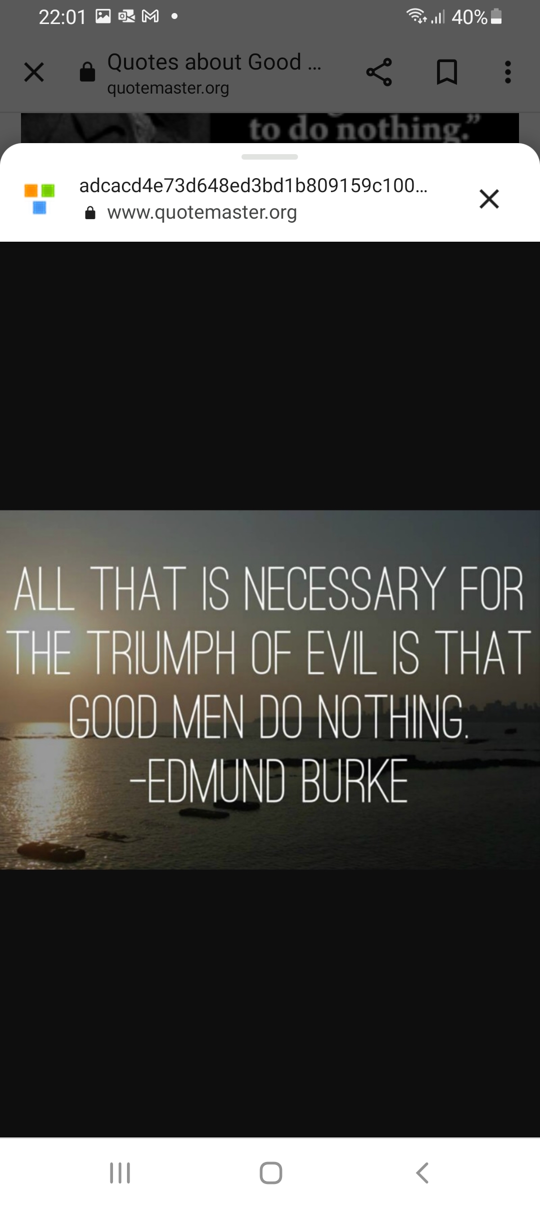 Wickedness Prospers when good Men do nothing